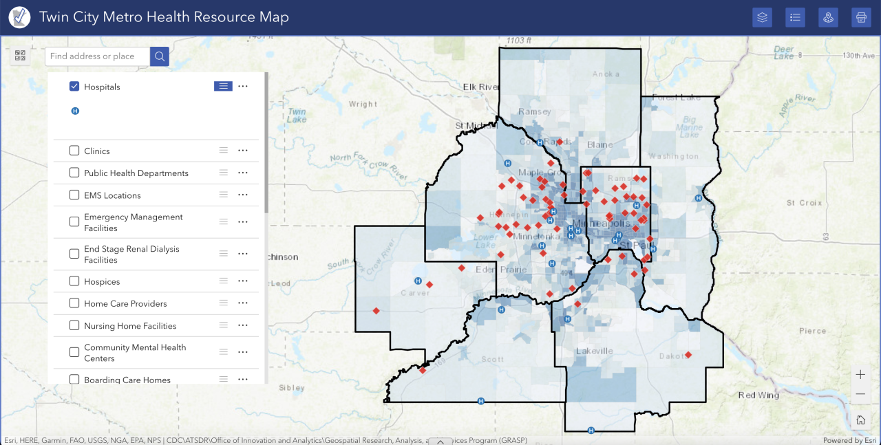 GIS Map | The Metro Health & Medical Preparedness Coalition